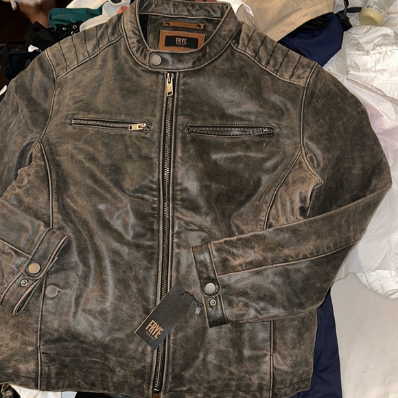 Frye | Jackets & Coats | Frye Brown Leather Jacket | Poshmark